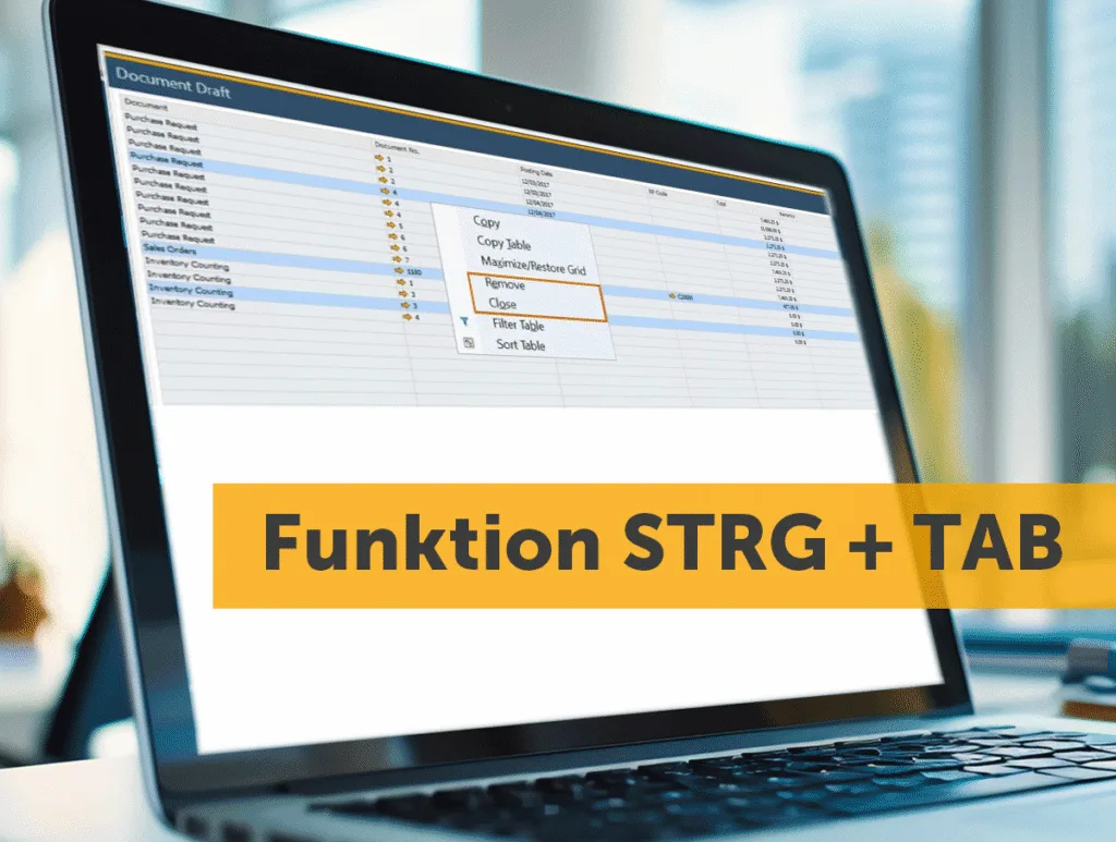 STRG + TAB für effizienten Workflow – Be1Eye